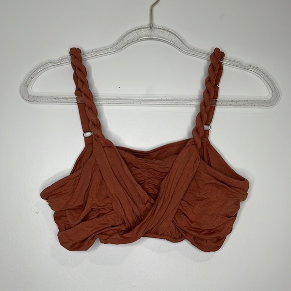 gimmicks by BKE | Tops | Gimmicks Rust Braided Wrap Crop Top | Poshmark